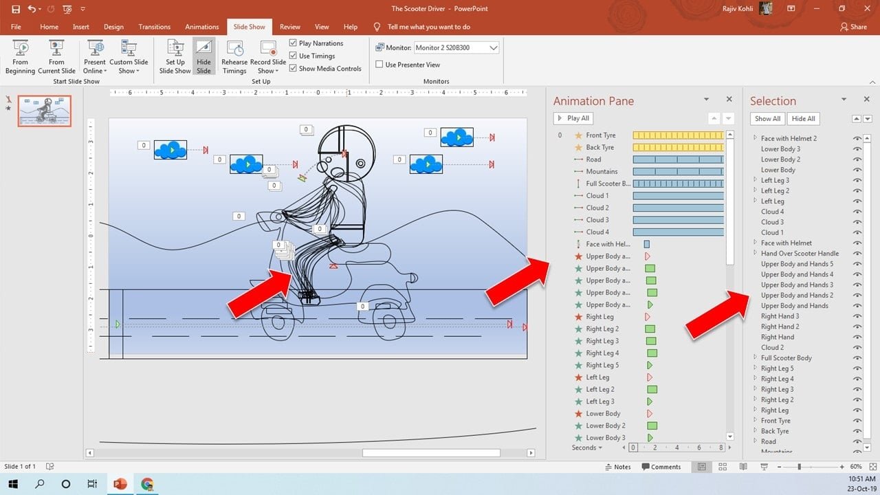 Scooter Animation In PowerPoint 2016 2019 Tutorial The Teacher Point