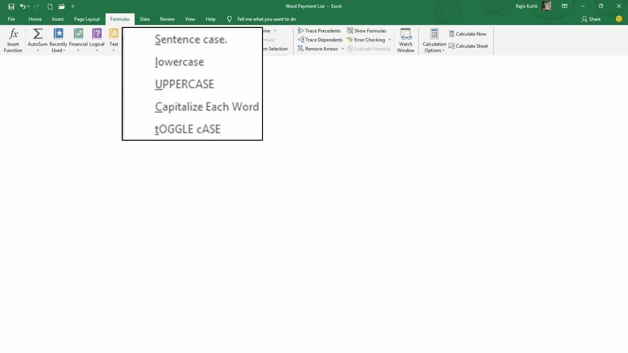 How To Change Case In Microsoft Excel Tutorial