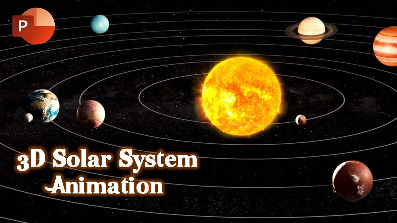 Download 3D Solar System Animation PPT PowerPoint Template PowerPoint Animation Tutorial